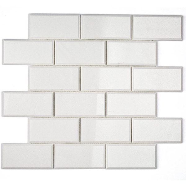 SOHO Studio Corp - White Thassos Mosaic Beveled Brick 2X4 | Online ...