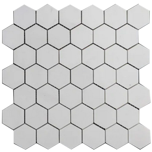 Elon Tile & Stone - Hexagon Mosaics 2 White Thassos Honed | Online ...