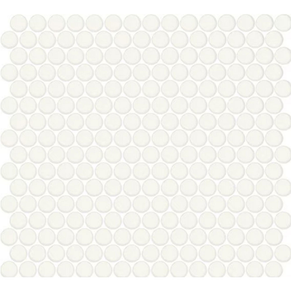Daltile - Color Wheel Mosaic Penny Round Matte Arctic White | Online ...