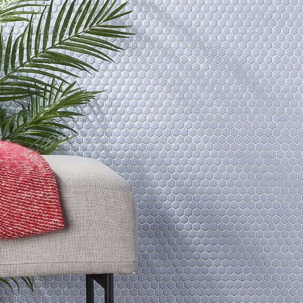 SOHO Studio Corp - Simple Mosaic Rimmed Penny Rounds Azure | Online ...