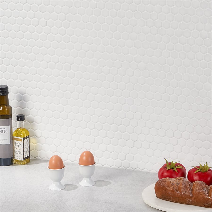 SOHO Studio Corp - Simple Mosaic Solid Hexagon White / Matte | Online ...